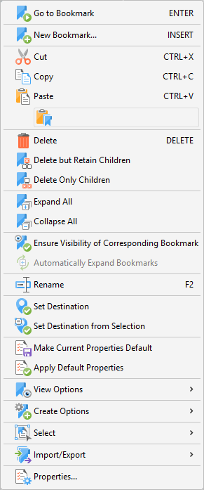 Tabs Guide > View > Bookmarks