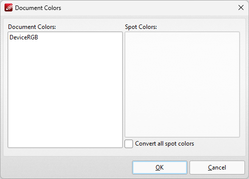 Tabs Guide > Document > Convert Colors