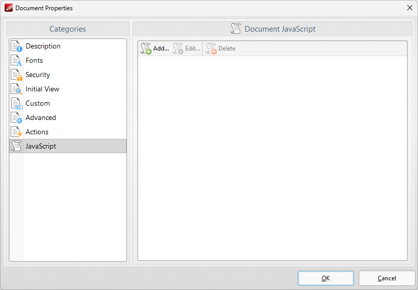 Tabs Guide File Document Properties