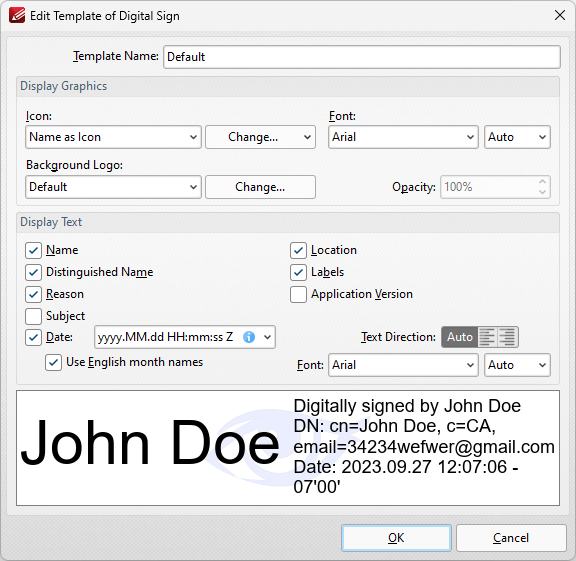 Tabs Guide > Edit > Preferences > Signatures