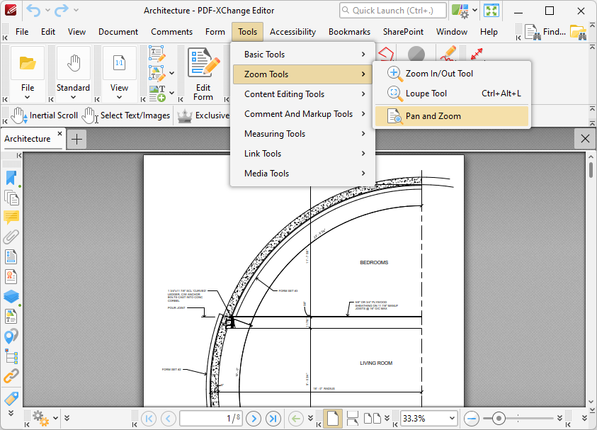 Tabs Guide > Tools > Zoom Tools > Pan and Zoom