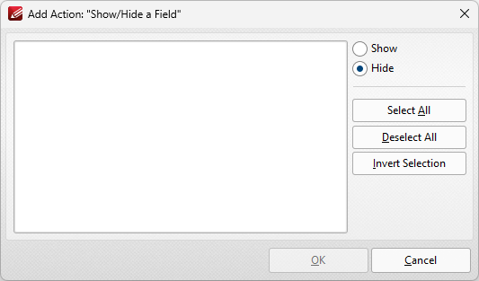 Tabs Guide > Tools > Link Tools > Show/Hide a Field Tabs Guide > Tools > Link Tools > Show/Hide a Field