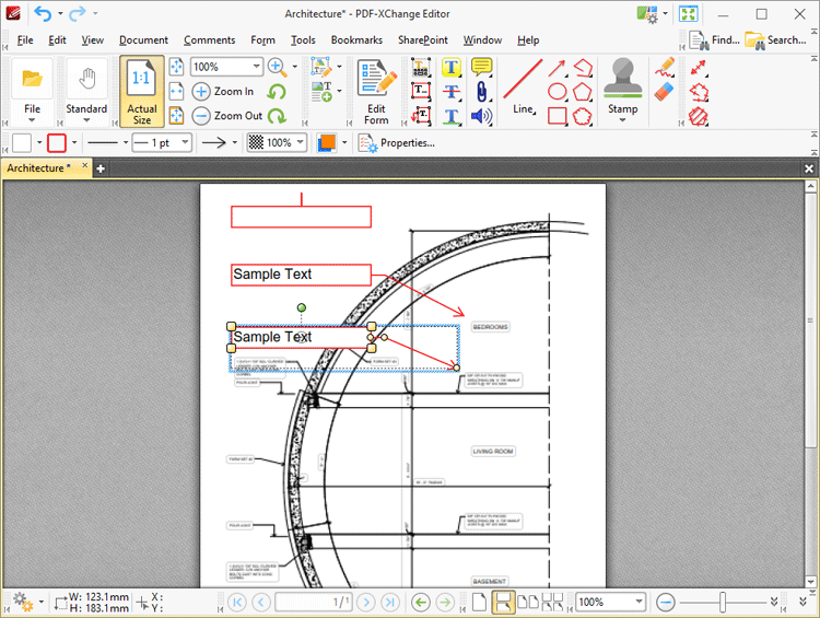 Tabs Guide > Tools > Comment And Markup Tools > Callout Tool