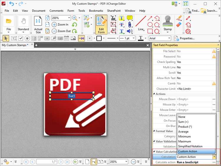 Tabs Guide > Tools > Comment And Markup Tools > Stamp Tool