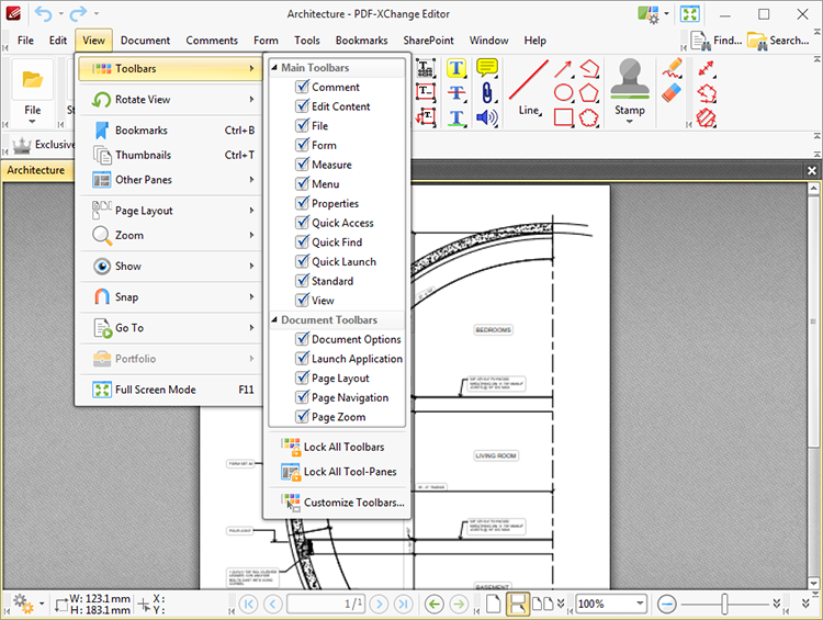 Tabs Guide > View > Toolbars Tabs Guide > View > Toolbars