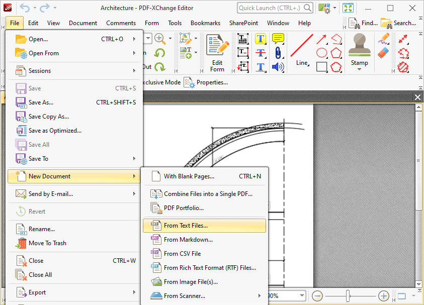 Tabs Guide > File > New Document > From Text Files