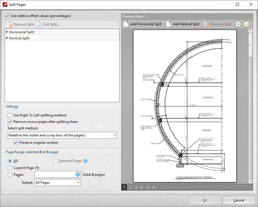 Tabs Guide > Document > More for Pages > Split Pages
