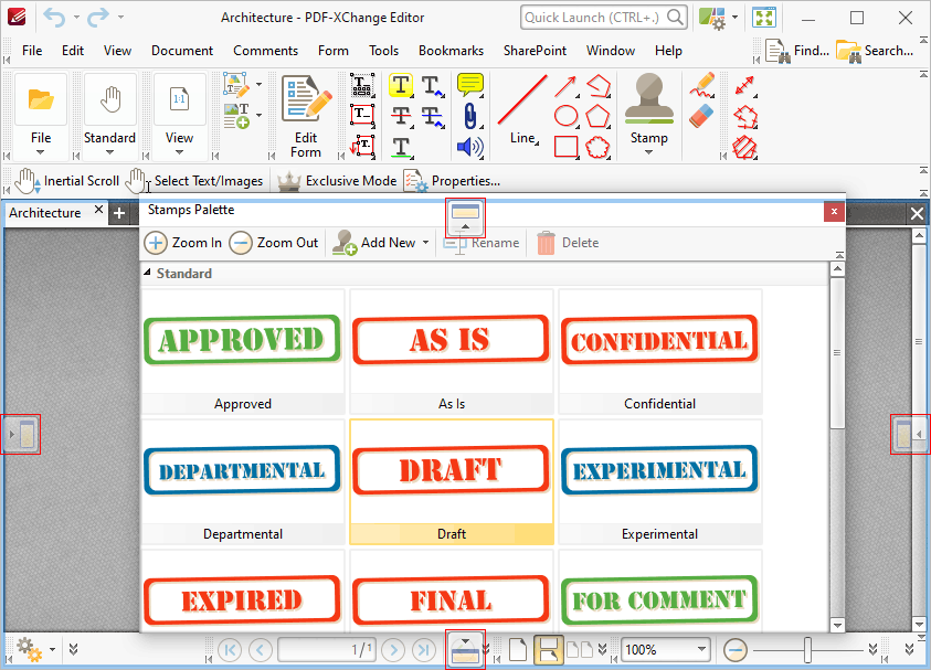 Tabs Guide > View > Other Panes > Stamps Palette