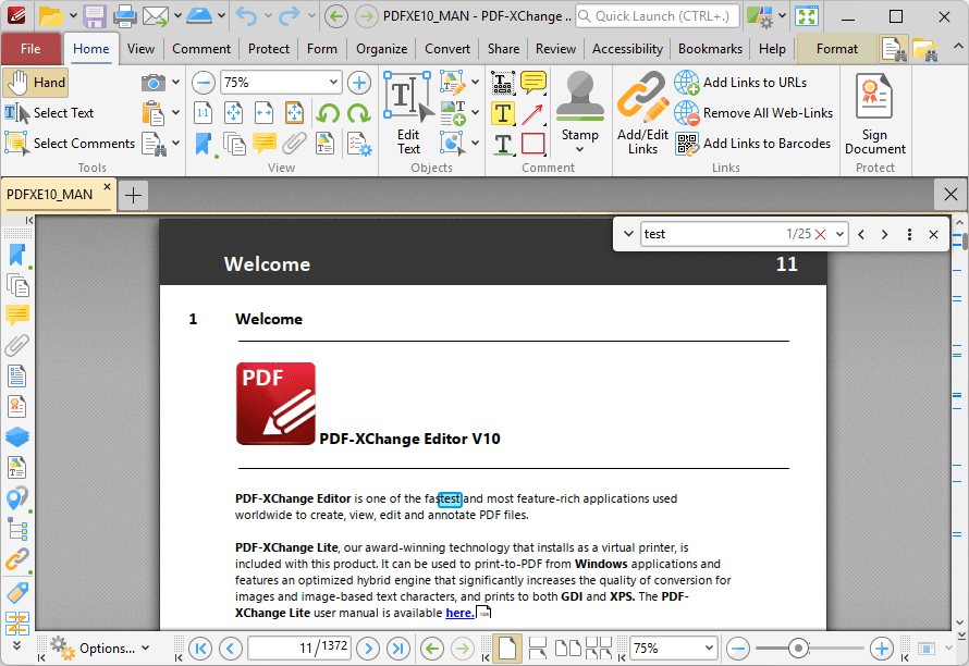 PDF-XChange Editor Plus V10 User Manual > Appendix > Find