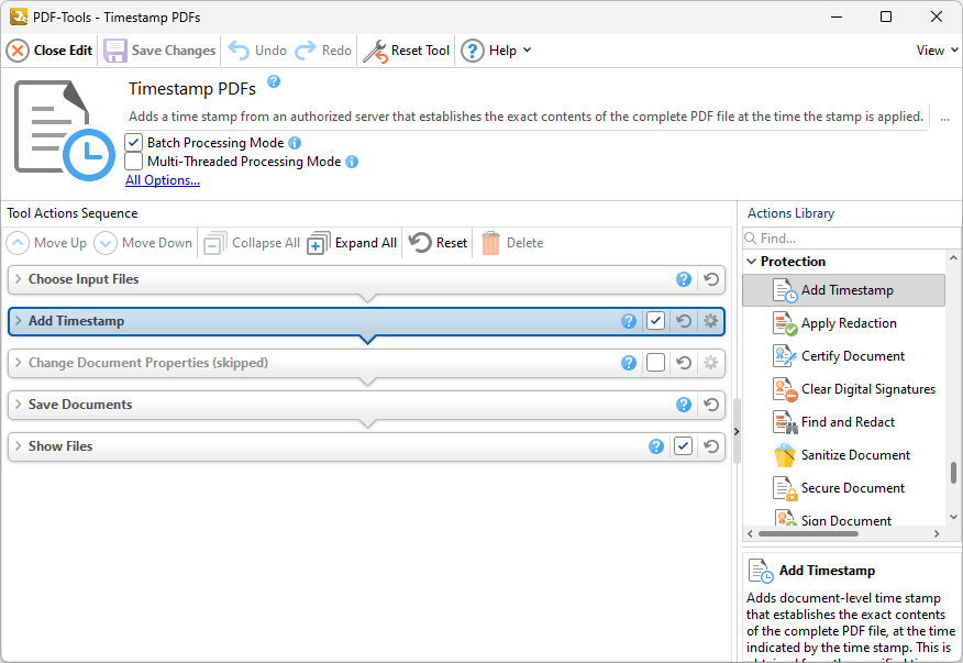 PDF-Tools V10 User Manual > Default Tools > Protection Tools ...