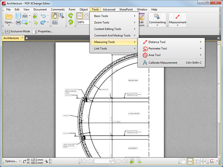 PDF-XChange Editor Plus User Manual > Tabs Guide > Tools > Measuring Tools PDF-XChange Editor Plus User Manual > Tabs Guide > Tools > Measuring Tools