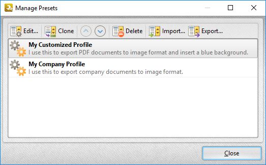 PDF-Tools V7 User Manual > Actions Library > Export PDF Actions > Export PDF to Images