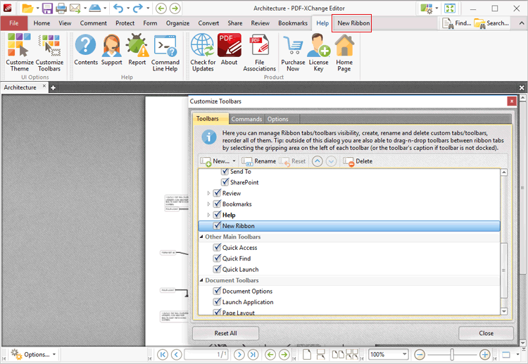PDF-XChange Editor Plus V7 User Manual > Tabs Guide > Help Tab ...