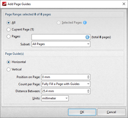 PDF-XChange Editor Plus V8 User Manual > Tabs Guide > View Tab > Rulers ...