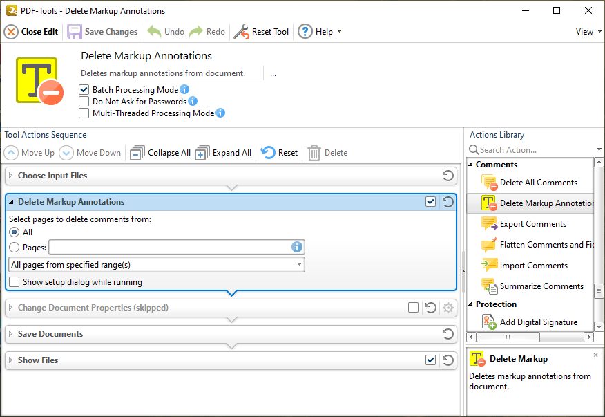 PDF-Tools V8 User Manual > Actions Library > Comments Actions > Delete ... PDF-Tools V8 User Manual > Actions Library > Comments Actions > Delete ...