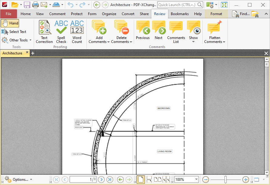PDF-XChange Editor Plus V8 User Manual > Tabs Guide > Review Tab