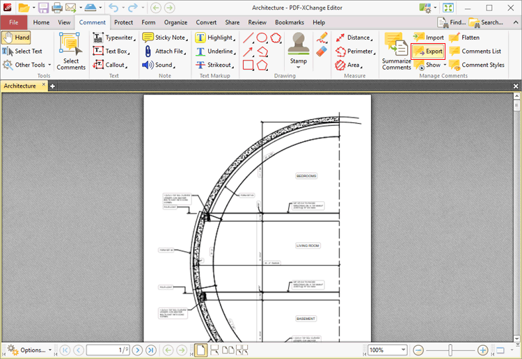 Tabs Guide Comment Tab Manage Comments Export Comments