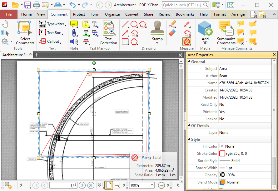 PDF-XChange Editor V8 User Manual > Tabs Guide > Comment Tab ...