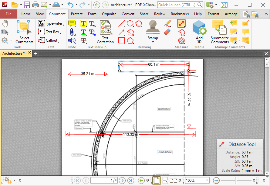 PDF-XChange Editor V8 User Manual > Tabs Guide > Comment Tab ...