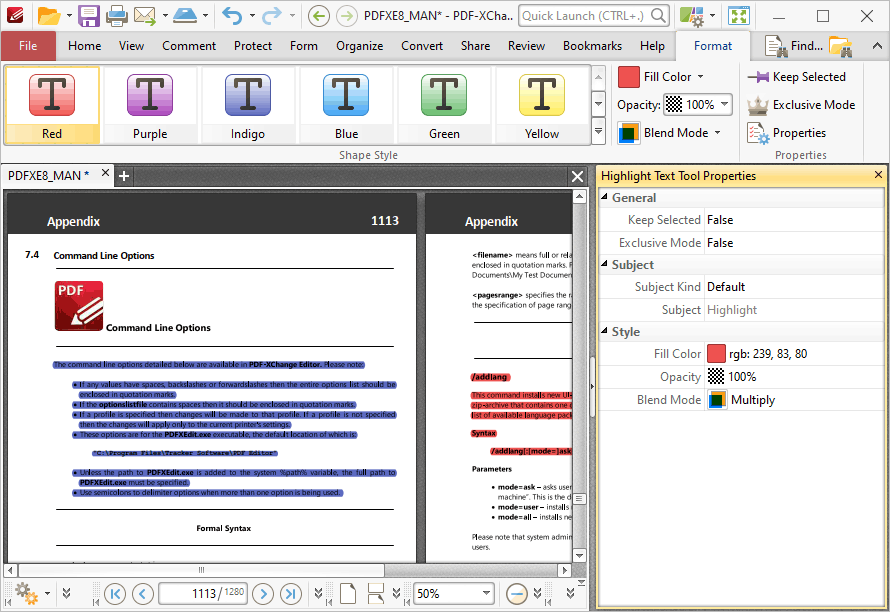 PDF-XChange Editor V8 User Manual > Tabs Guide > Comment Tab ...