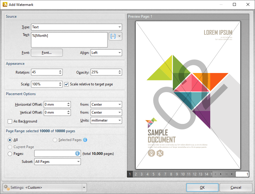 PDF-XChange Editor V8 User Manual > Appendix > Macros > Month